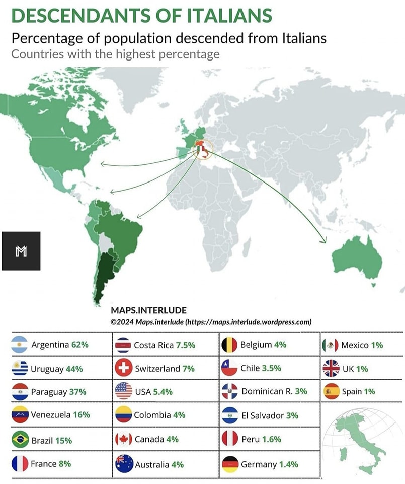 Gli italiani nel mondo: ecco i principali paesi dove siamo emigrati nel ...